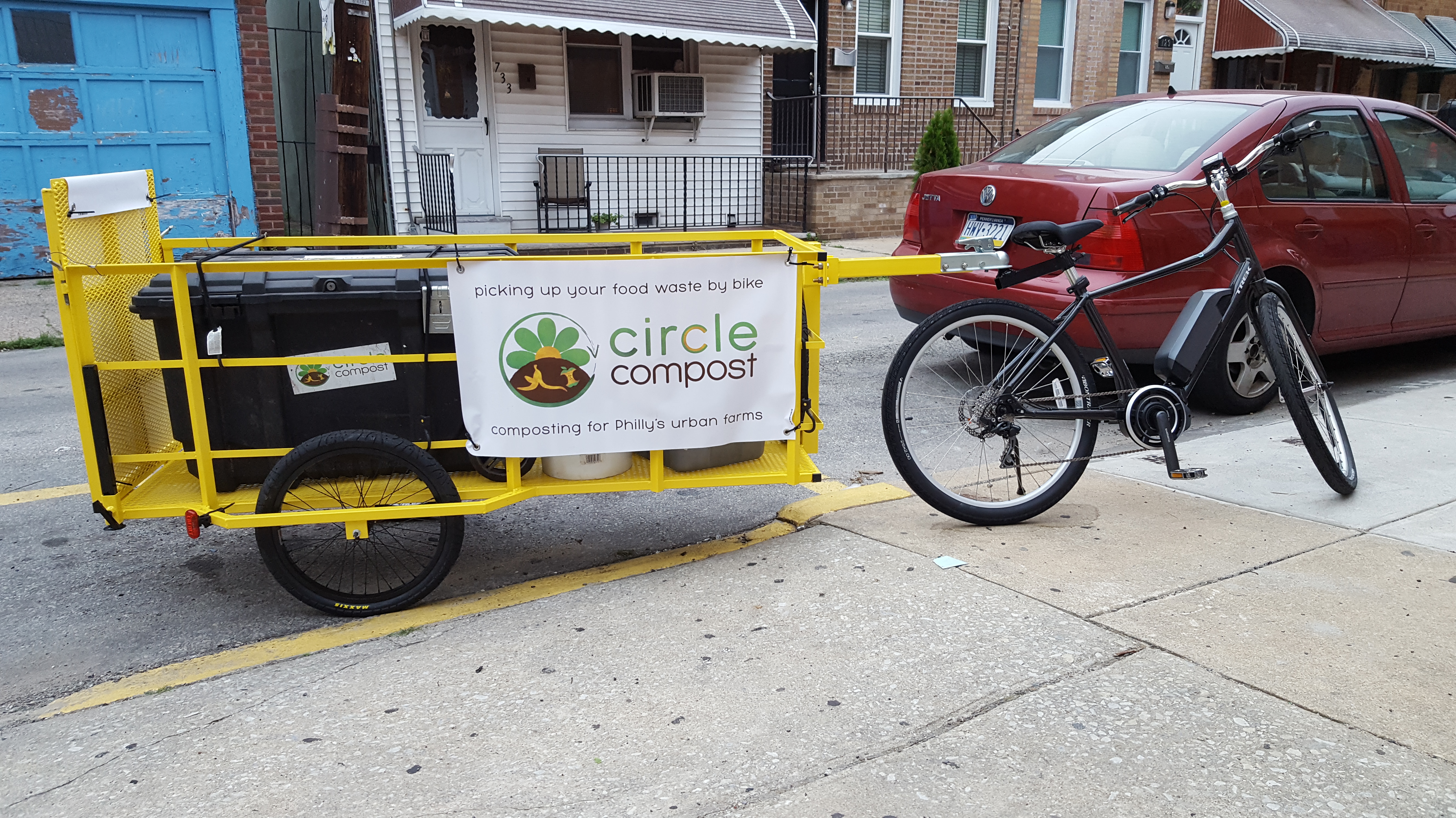 Philadelphia bike compost | Circle Compost | Food Scraps, Leaf Pickup ...